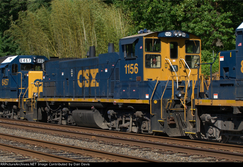 CSX MP15AC 1156 trails as the third unit on Q439-03